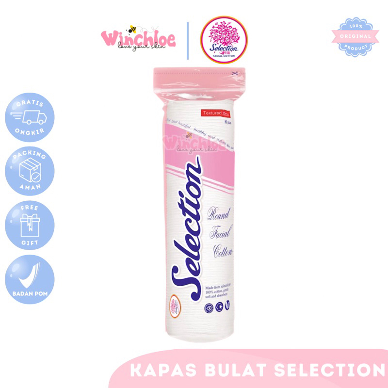 Jual Kapas Selection Wajah Bulat Round Cotton / Selection Round Facial ...