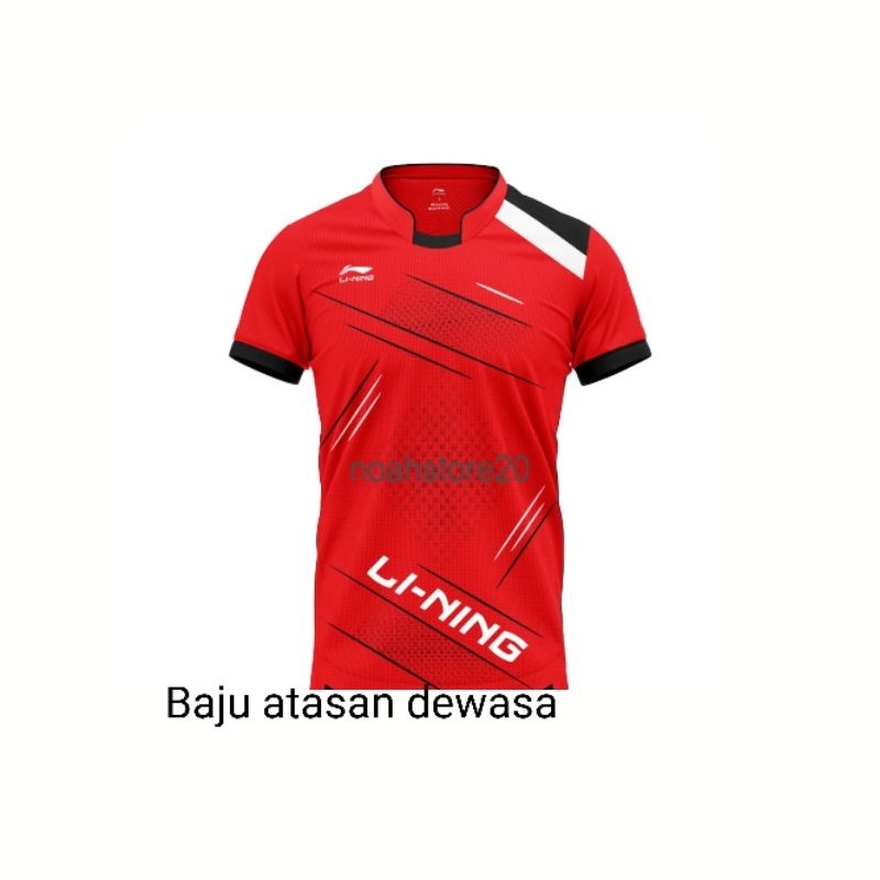 Jual Baju Badminton Kaos atasan Olahraga bola voli bulutangkis/pakaian pria wanita dewasa ...