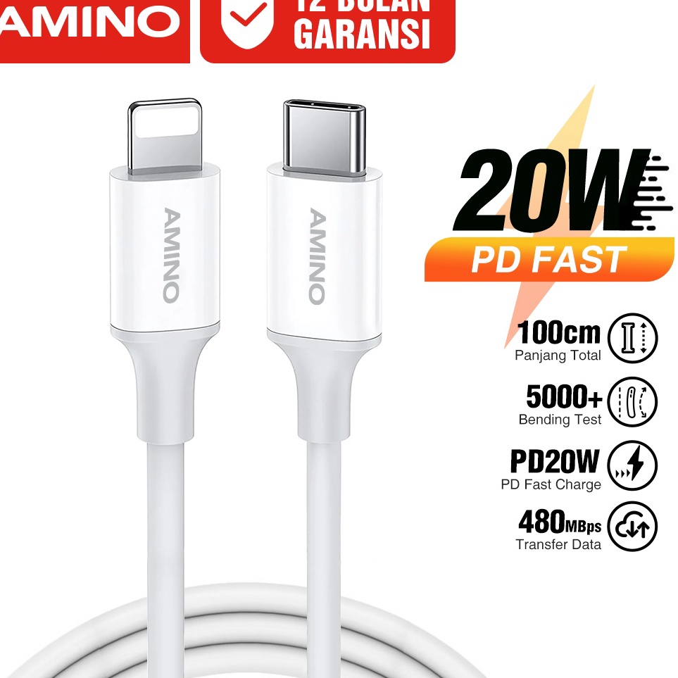 Jual SRS AMINO PD2W Fast Charging Kabel Cable Data TypeC to iP PD 2W ...