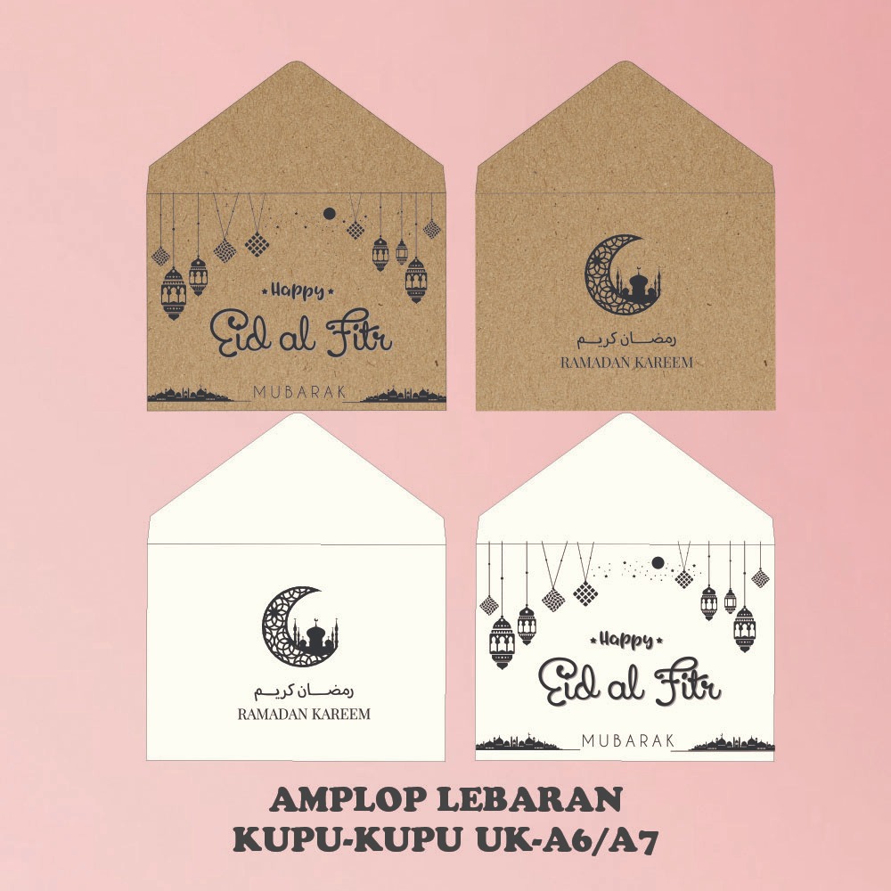 Jual (10 PCS) Amplop lebaran A6 A7 Vintage kartu ucapan idul Fitri ...