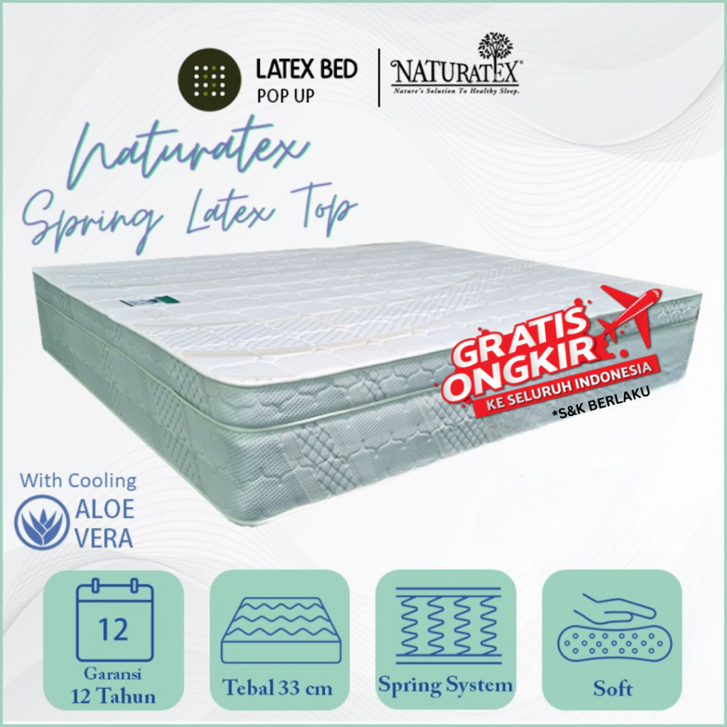 Jual Kasur Latex Naturatex Spring Latex Top 33cm Ukuran 90x200cm ...