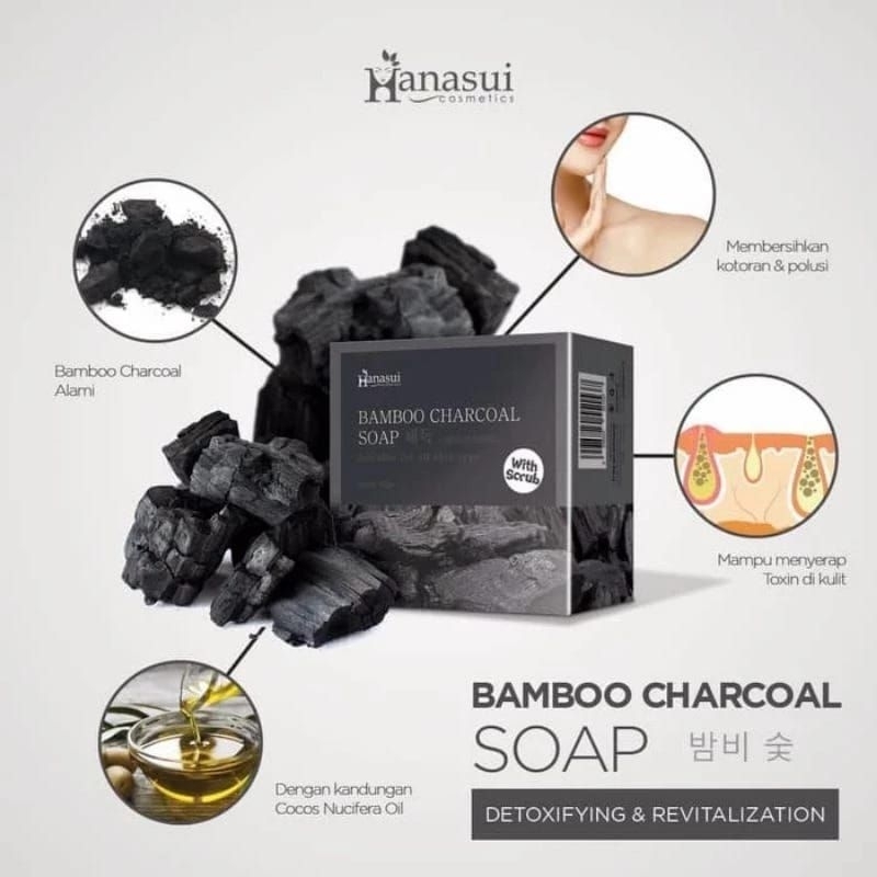 Jual Bpom sabun hanasui bamboo charcoal soap sabun wajah dan badan ...