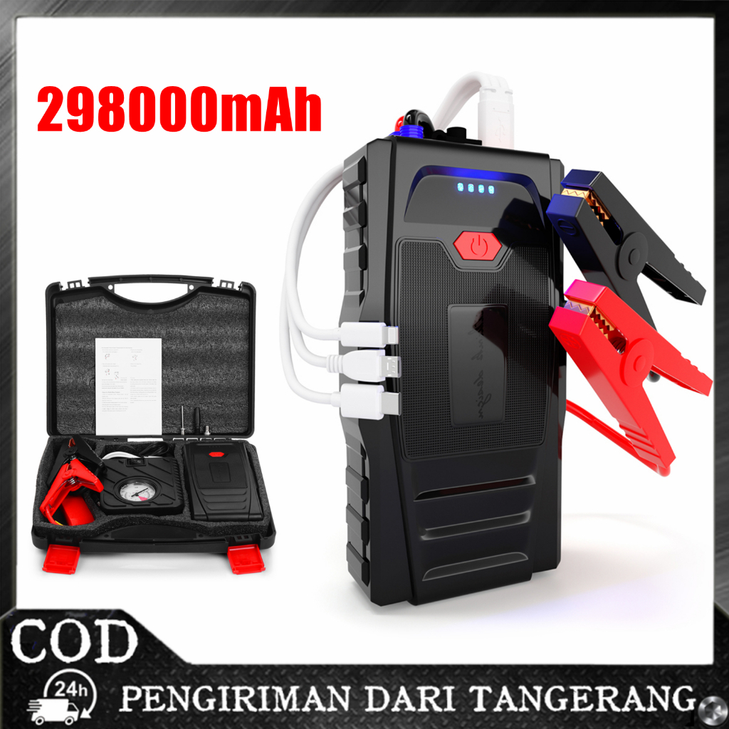 Jual XTITAN 298000mAh 12V Portable Jumper Starter Aki Mobil Kabel & Pompa Ban 1000A Power Bank ...