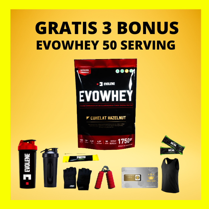 Jual EVOWHEY 50 SERVING ISI 50 SACHET WHEY PROTEIN EVOLENE SUSU FITNESS ...