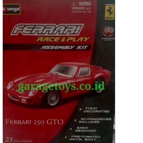 Jual Bburago 1:43 Diecast Ferrari 250 GTO Model Kit | Shopee Indonesia