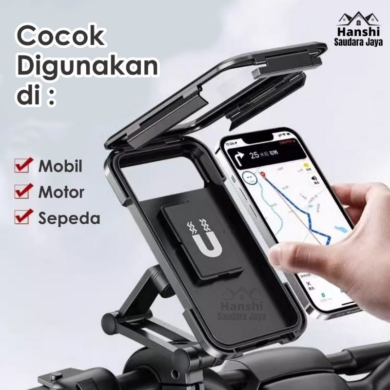 Jual Holder Hp Motor Waterproof Anti Air Kuat Kokoh Untuk Pemasangan Di ...