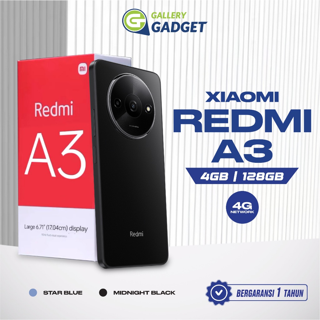 Jual Xiaomi Redmi A3 4/128 GB RAM 4 ROM 128 GB HP Smartphone Garansi ...