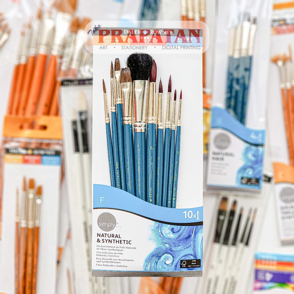 Jual Kuas Lukis Daler Rowney Simply Natural Sable Brush Set | Paint ...