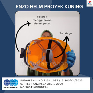 Jual (Surabaya) ENZO Helm Proyek Safety Helmet SNI Helm Kontruksi ...