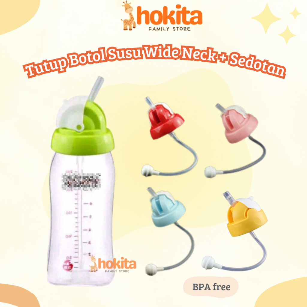 Jual Sedotan Tutup Botol Susu Wide Neck + Sedotan / Sedotan Botol Susu ...