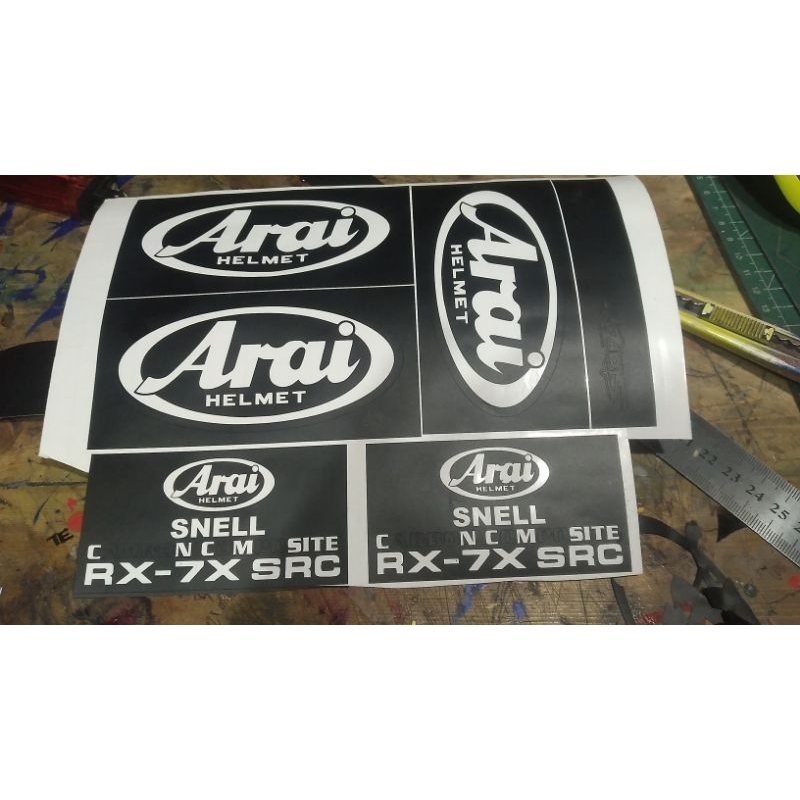 Jual paket logo sticker repaint ala ala /arai/ carbon/mal stiker ...