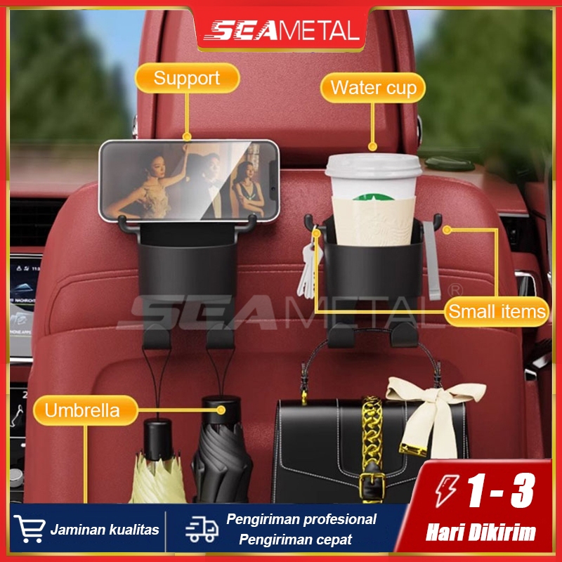 Jual SEAMETAL Tempat Minum Mobil Cup Holder Powerful Hook n Storage Box ...