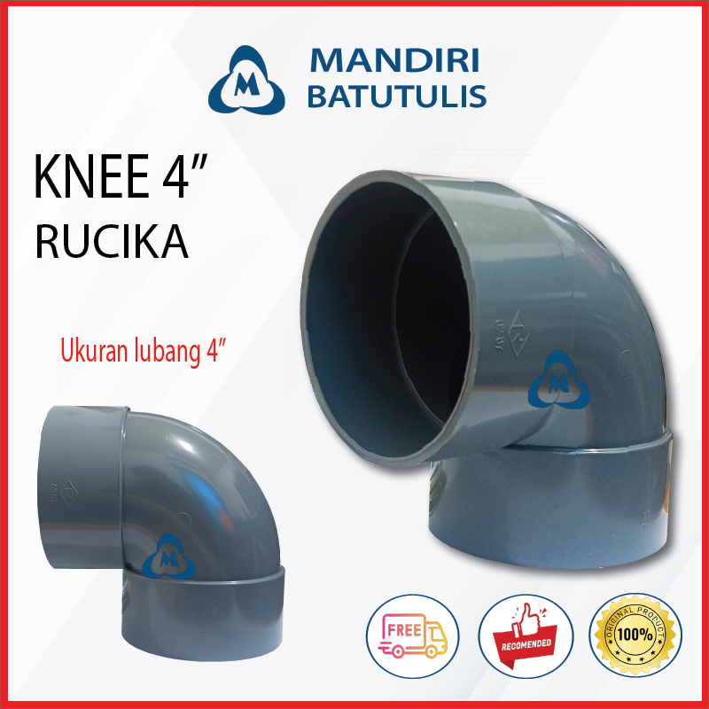 Jual Keni Knee Knie Kenie Elbow L RUCIKA D 4" inch Pvc - Belokan Pipa | Shopee Indonesia