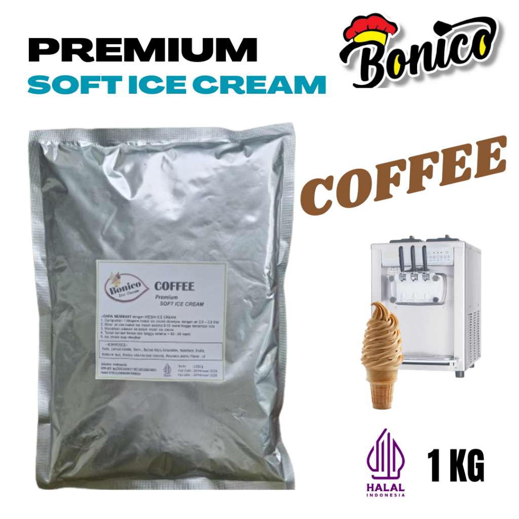 Jual Bonico KOPI COFFEE Soft Ice Cream Powder 1kg PREMIUM RESTO premix ...