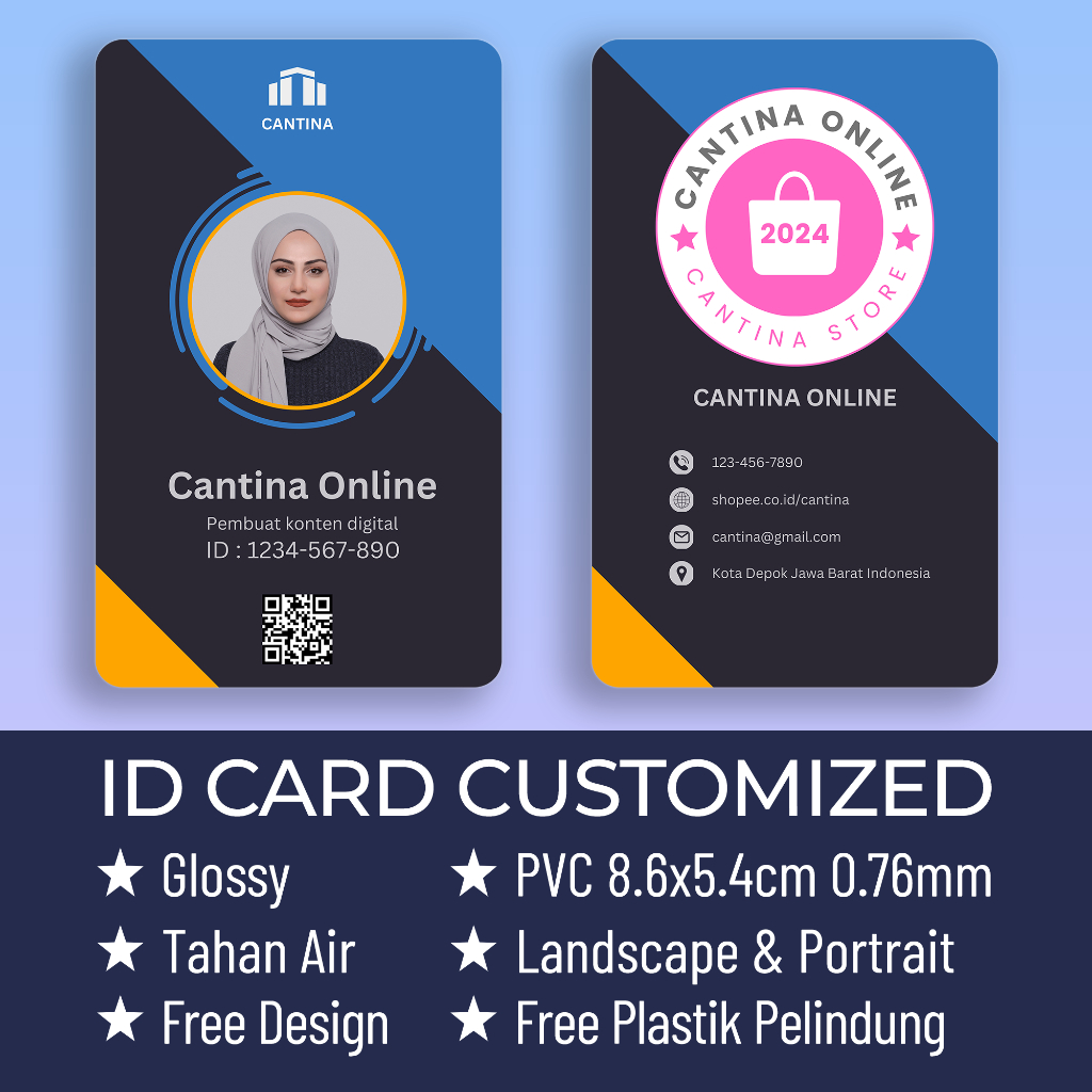 Jual Cetak ID Card Custom PVC Card | Shopee Indonesia
