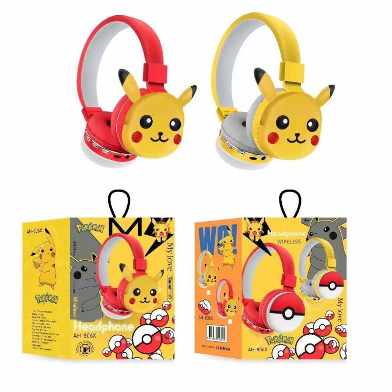 Jual Headphone Bluetooth USB Bando Pikachu Pokemon | Shopee Indonesia