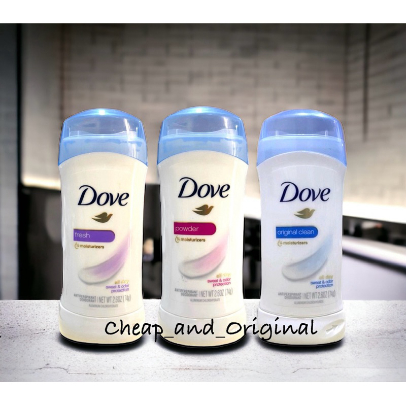 Jual Dove Antiperspirant Deodorant Stick 74g Original Clean / Powder ...