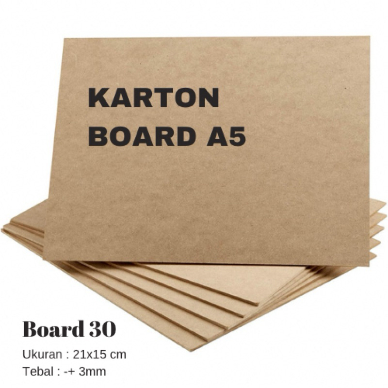 Jual Karton Board 30 A5 Board 30 Custom Potong Board | Shopee Indonesia