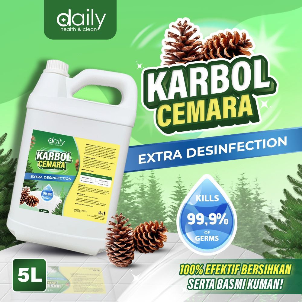 Jual KARBOL DAILY KONSENTRAT 5 LITER PINE OIL KARBOL CEMARA ...