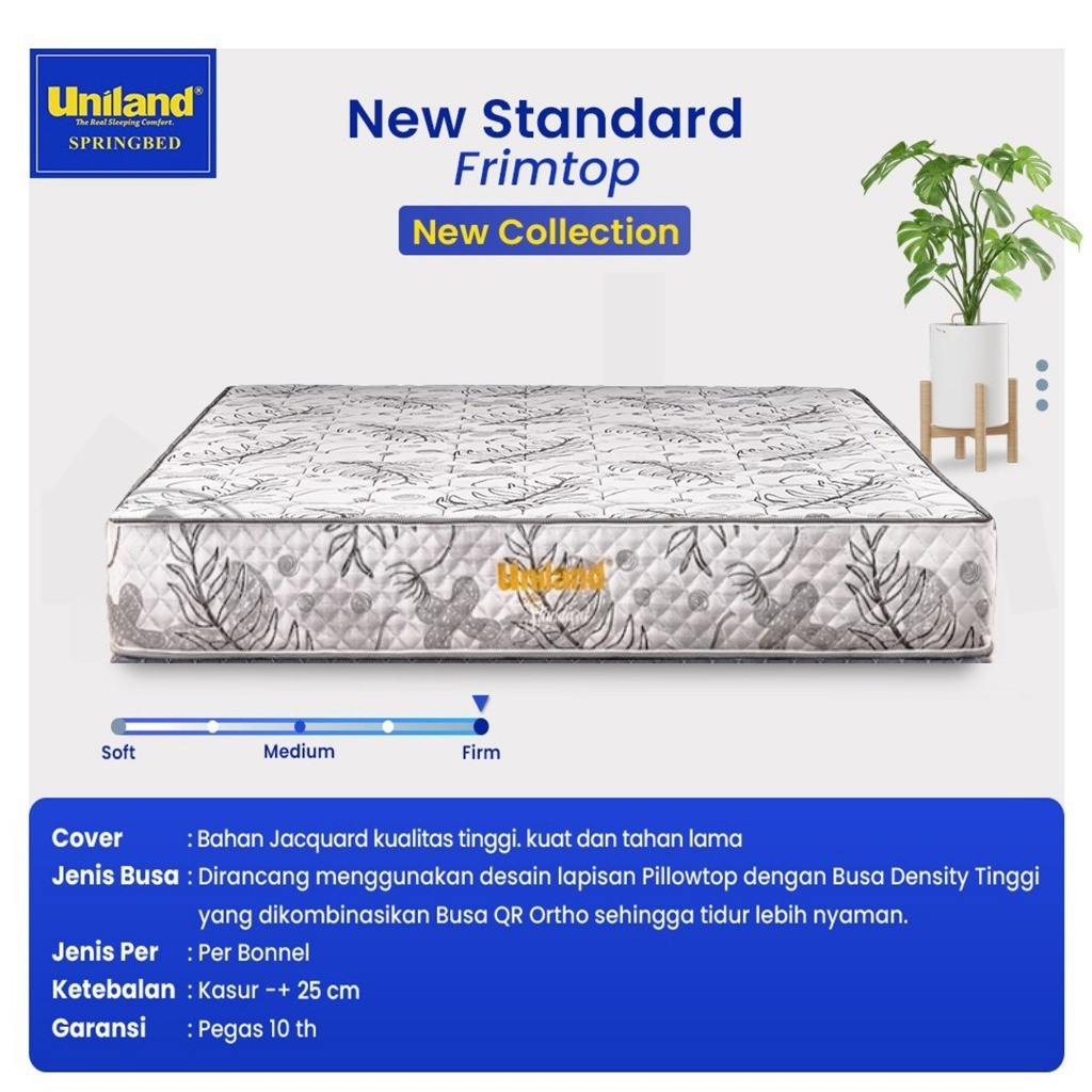 Jual Kasur Springbed Uniland New Standard Frimtop Tebal 25 cm | Shopee ...