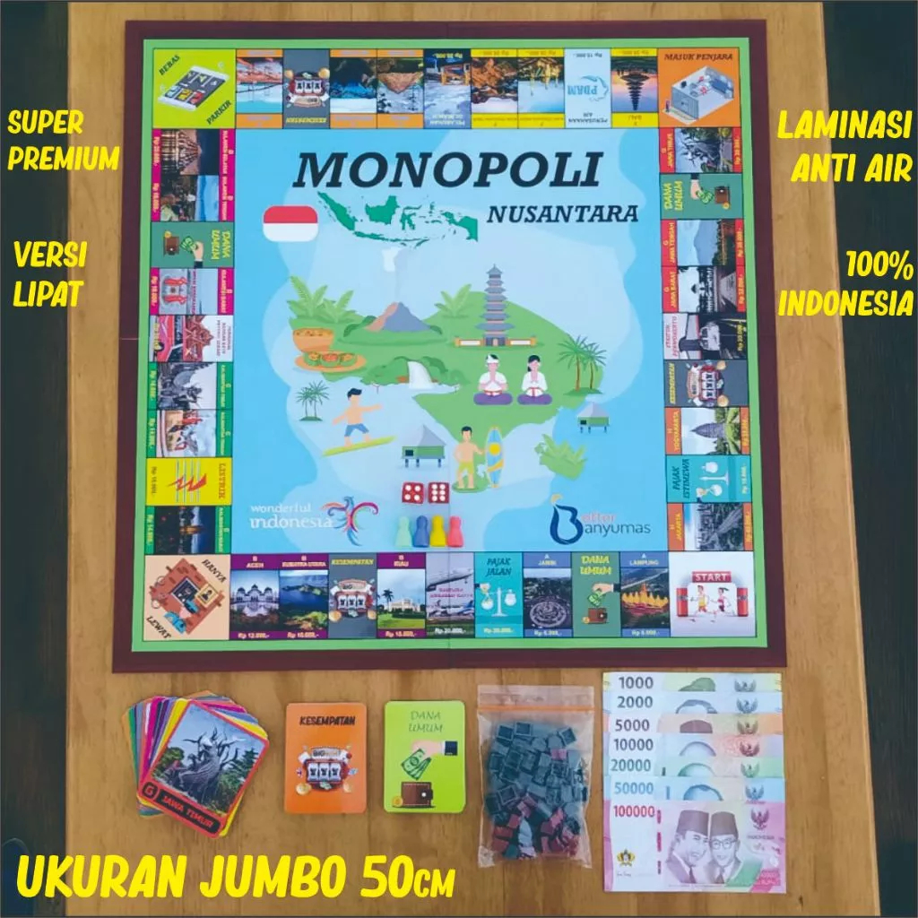 Jual Monopoli Nusantara monopoly Indonesia budaya mainan anak board ...
