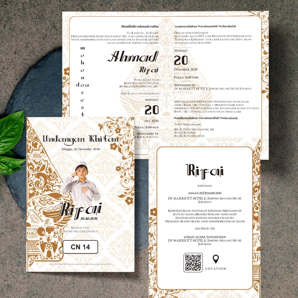 Jual Undangan Khitanan Softcover – Walimatul Khitan Elegan | Custom ...
