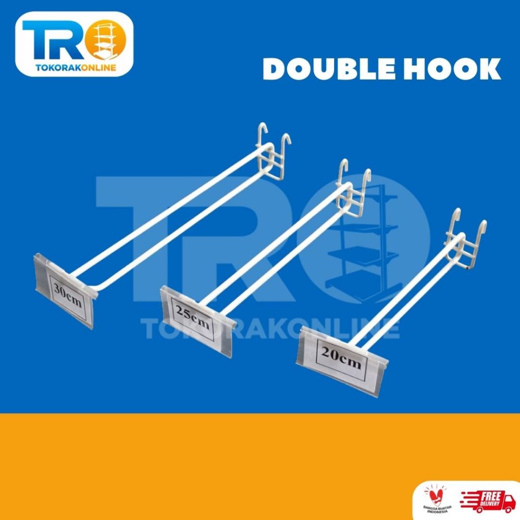 Jual DOUBLE HOOK / GANTUNGAN RAM DISPLAY TOKO / GANTUNGAN AKSESORIS ...