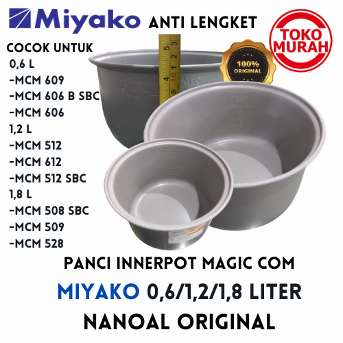 Jual Panci Teflon Inner Pot Magic Com MIYAKO Nanoal Anti Lengket ...