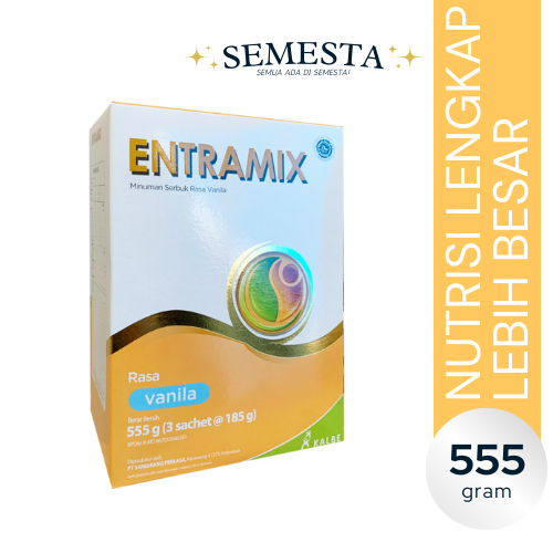 Jual ENTRAMIX 555gr VANILA - Nutrisi Lengkap Dewasa Kemasan Lebih Hemat ...