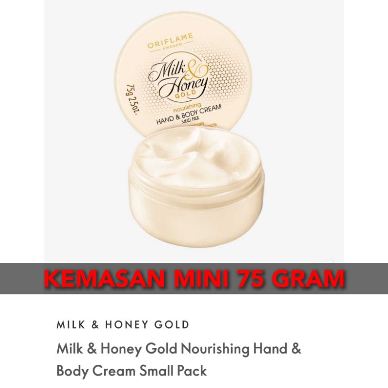 Jual MILK & HONEY GOLD NOURISHING HAND & BODY CREAM / MILK&HONEY / BODY LOTION / KEMASAN MINI ...