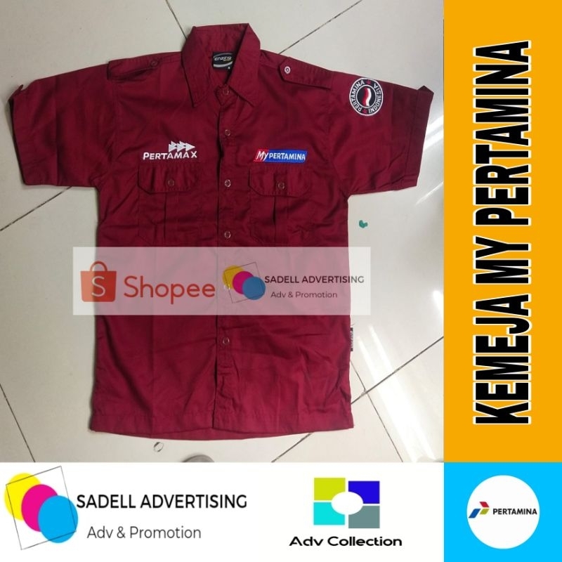 Jual Kemeja My Pertamina Seragam Pertamax My Pertamina Maroon PDH ...