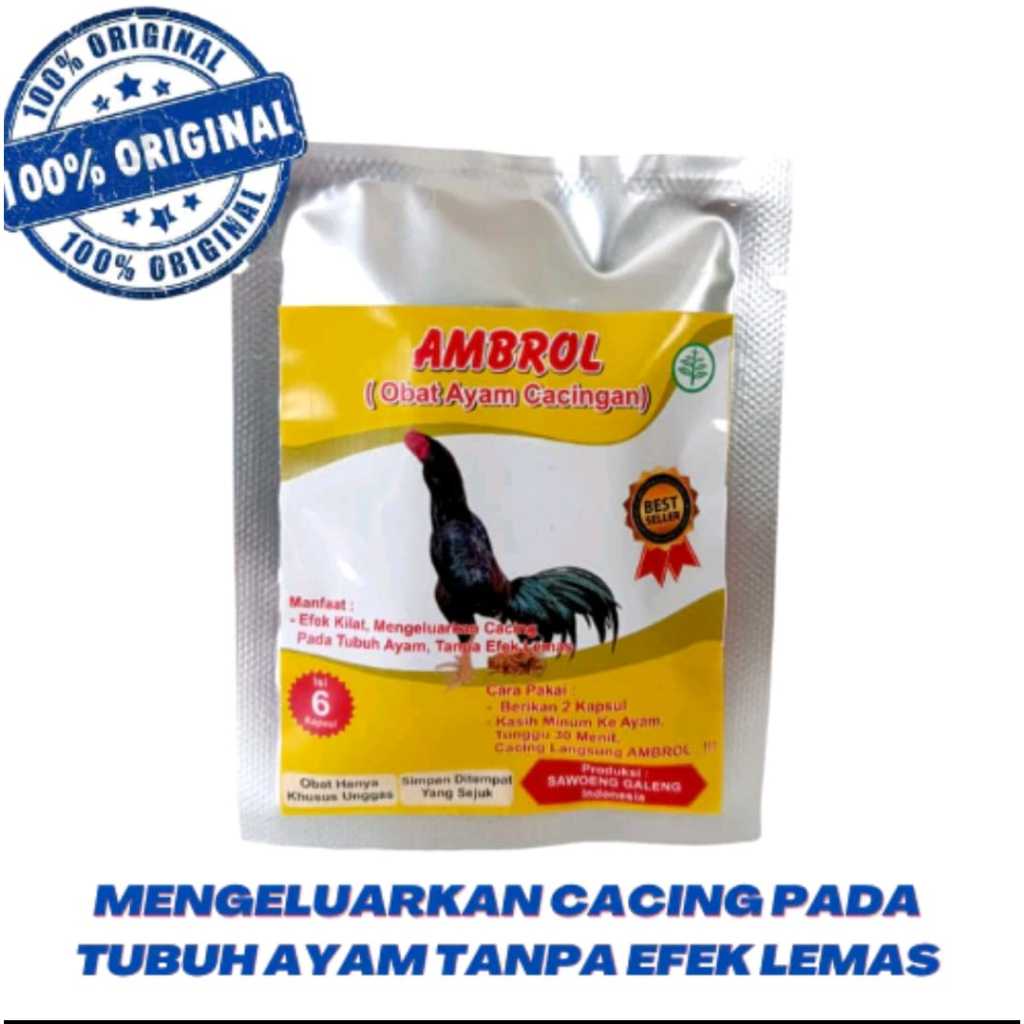 Jual AMBROL SAWOENG GALENG SACHET OBATI AYAM CACINGAN TUNTAS RONTOK ...