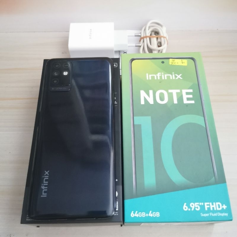 Jual Infinix Note 10 ram 4GB 64GB Black Bekas - Fullset Resmi - second ...