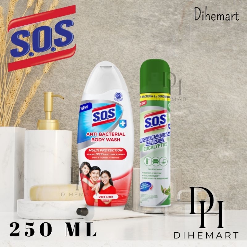 Jual SOS Body Wash | SOS Disinfectant Spray 250Ml | Shopee Indonesia