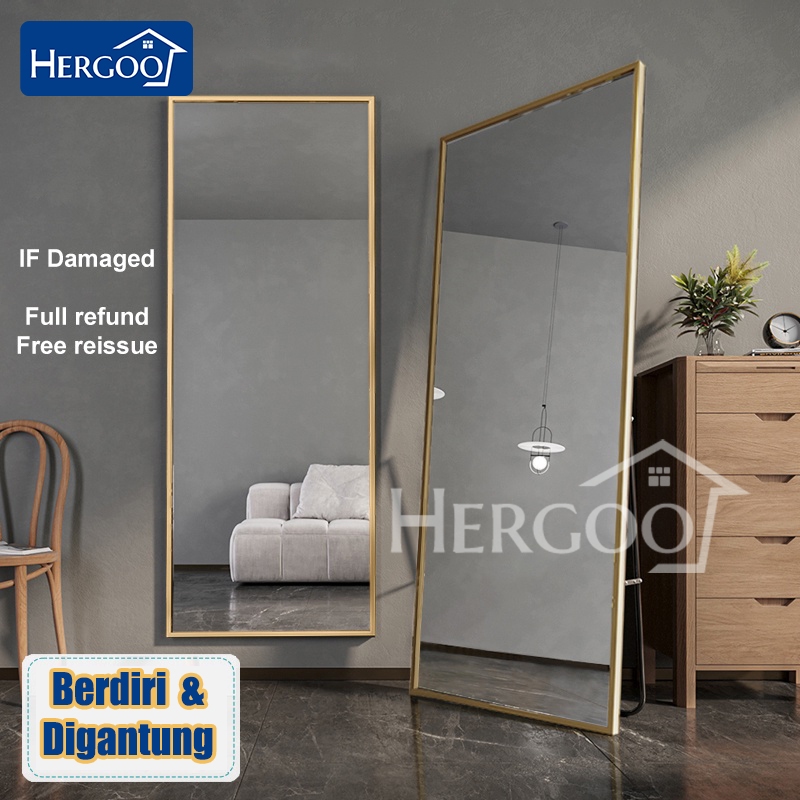 Jual [berdiri & digantung] Standing mirror Cermin standing155 X 45 CM ...