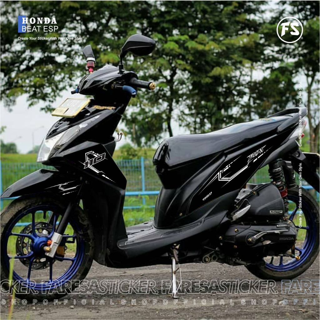 Jual X2 Striping HONDA BEAT FI 2012-2016 Variasi, Sticker Curek Simple ...