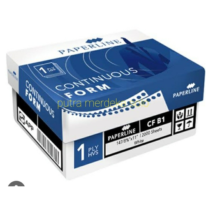 Jual Continuous Form CF B1 Paperline 14 7/8 x 11 inch 1 ply B1 Putih ...