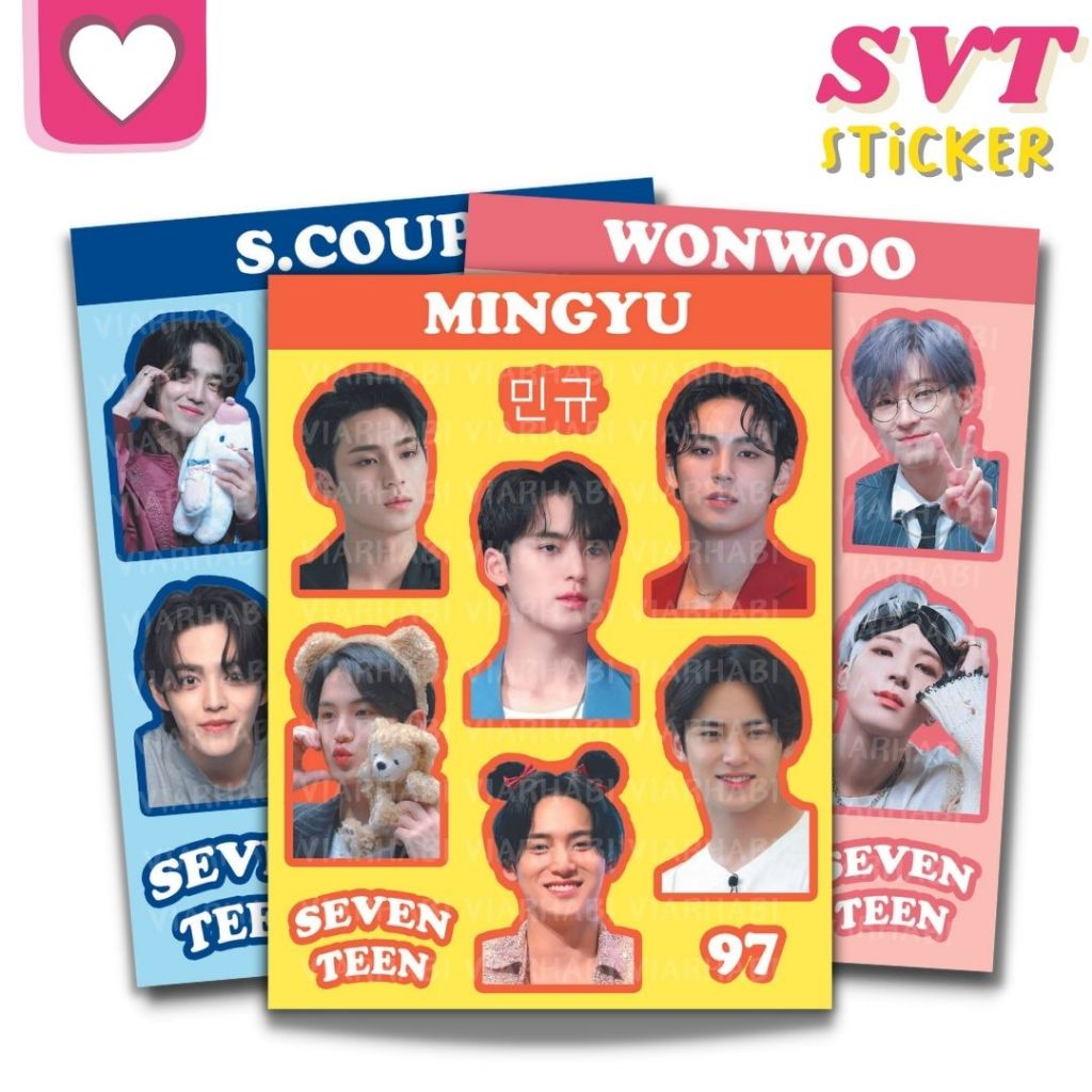 Jual [READY STOCK] STIKER SEVENTEEN COLORFUL UNCUTTING EDITION// STIKER KPOP // FREEBIES KPOP ...