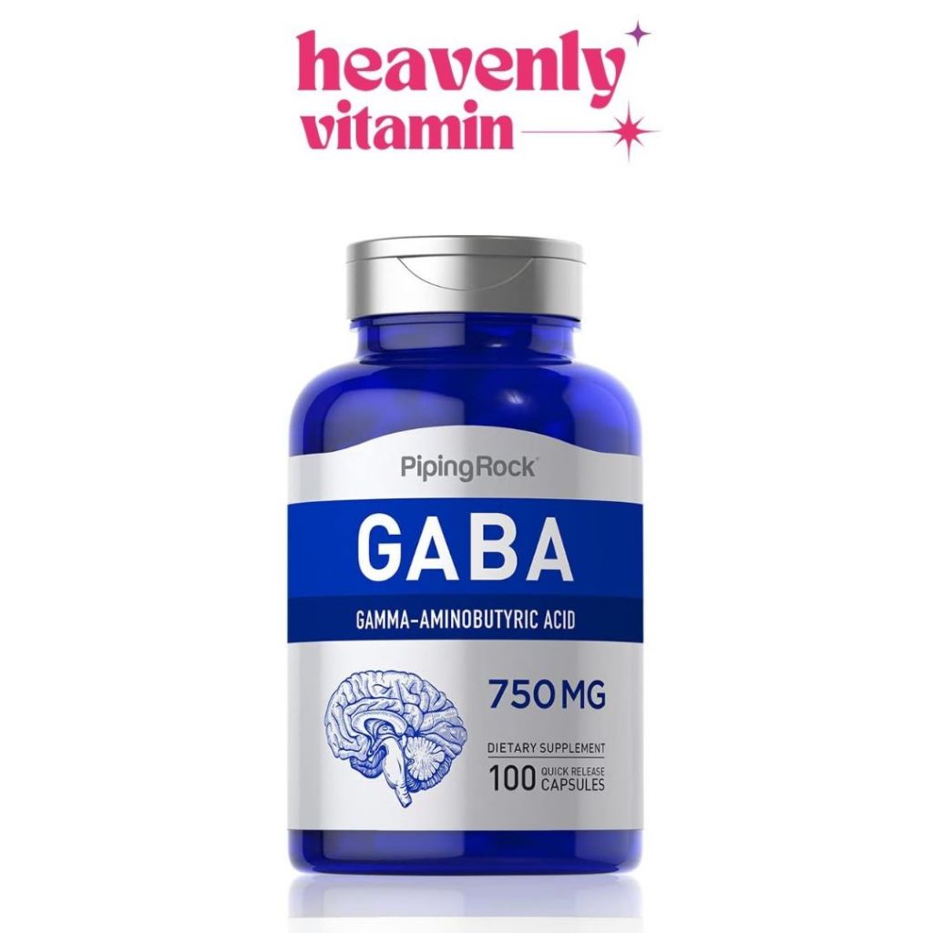 Jual Pipingrock Piping Rock GABA Gamma-Aminobutyric Acid 750mg - 100 Capsules | Shopee Indonesia