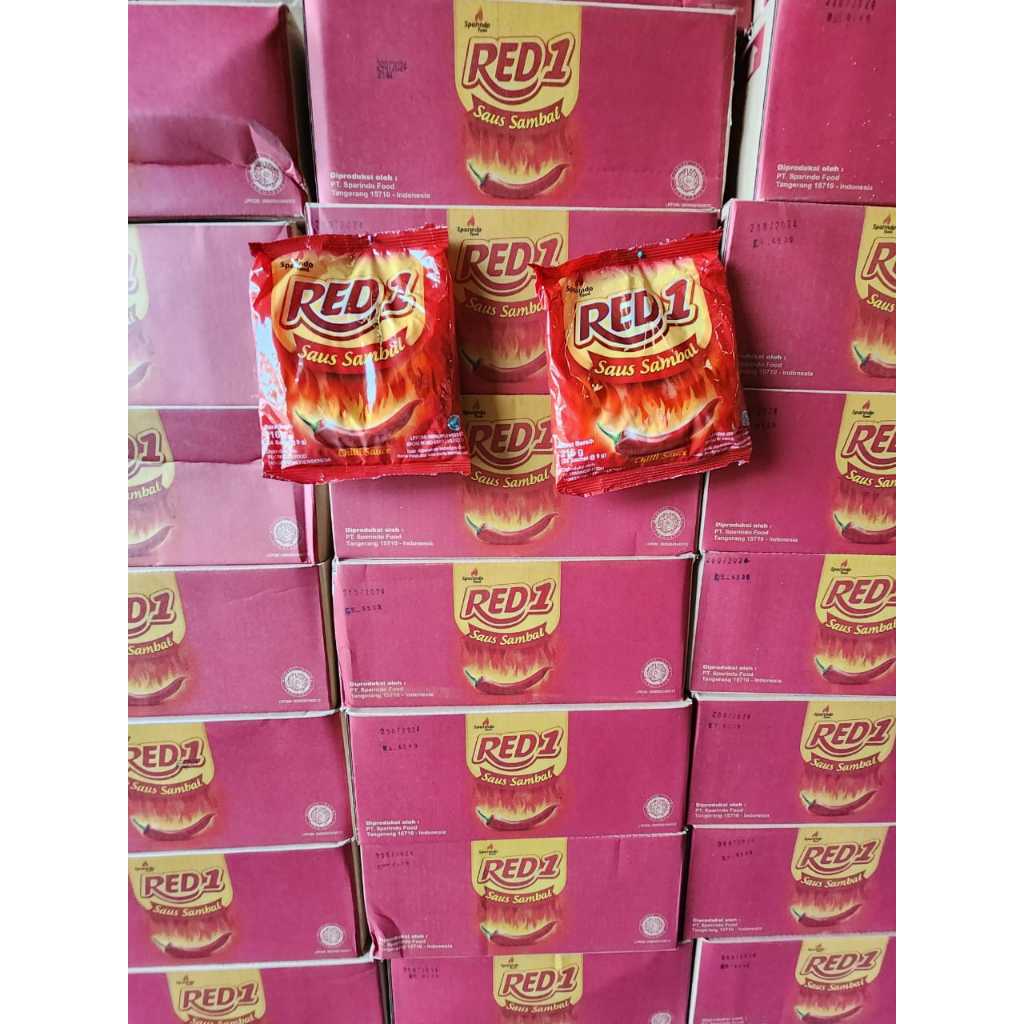 Jual RED1 Saus Sambal Sachet 1 DUS 9 gr x 20 pack | Shopee Indonesia