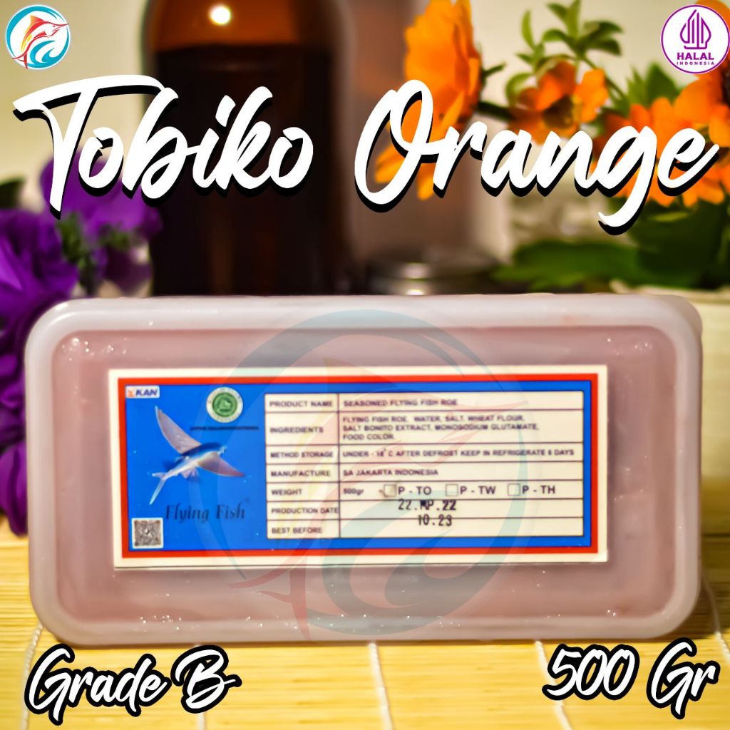 Jual TOBIKO ORANGE 500G HALAL MURAH | TELUR IKAN TERBANG | TOBIKO ...