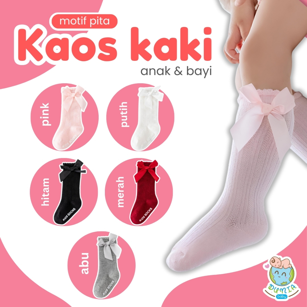 Jual DUNIABABY Kaos Kaki Pita Baby Bow Untuk Bayi Dan Anak Perempuan ...