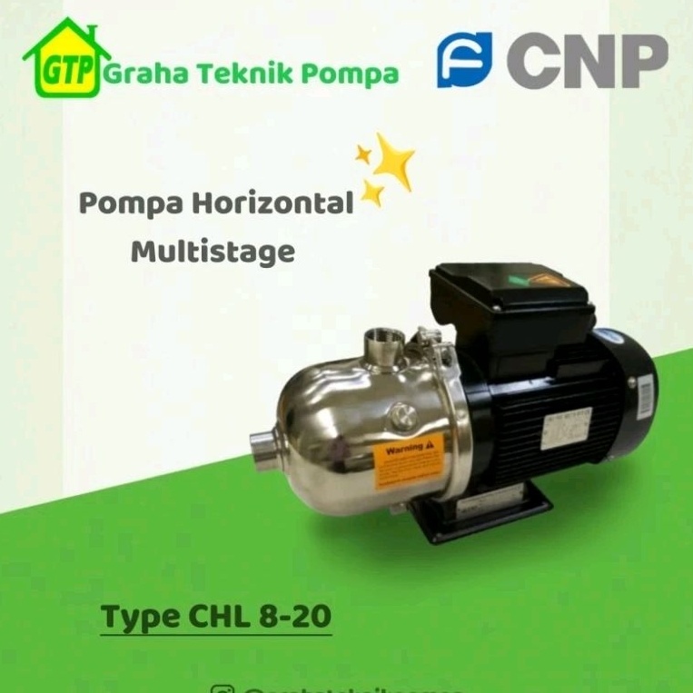 Jual CNP CHL 8-20 Pompa Air Horizontal Multistage Pompa stainless steel ...