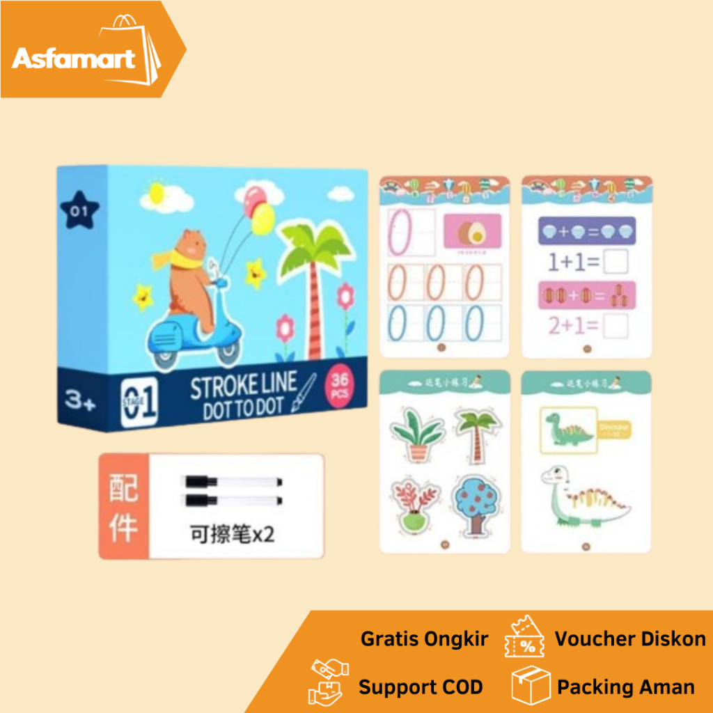 Jual 36 Pages Reusable Magic Workbook Buku Edukasi | Mainan Anak ...