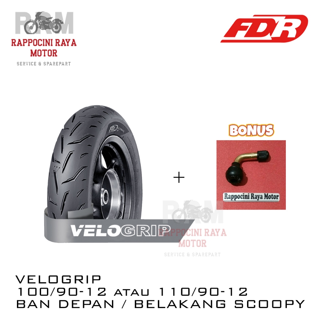 Jual Ban FDR Velogrip 100/90 12 110/90 12 Ring 12 Tubeless Ban Motor ...