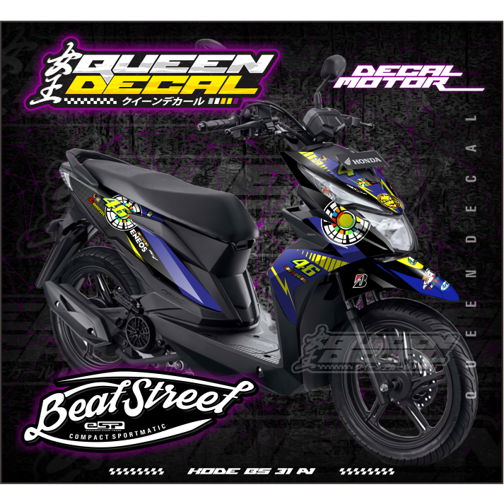 Jual Decal Beat Street Esp Racing - Sticker Dekal Beat Street Esp ...