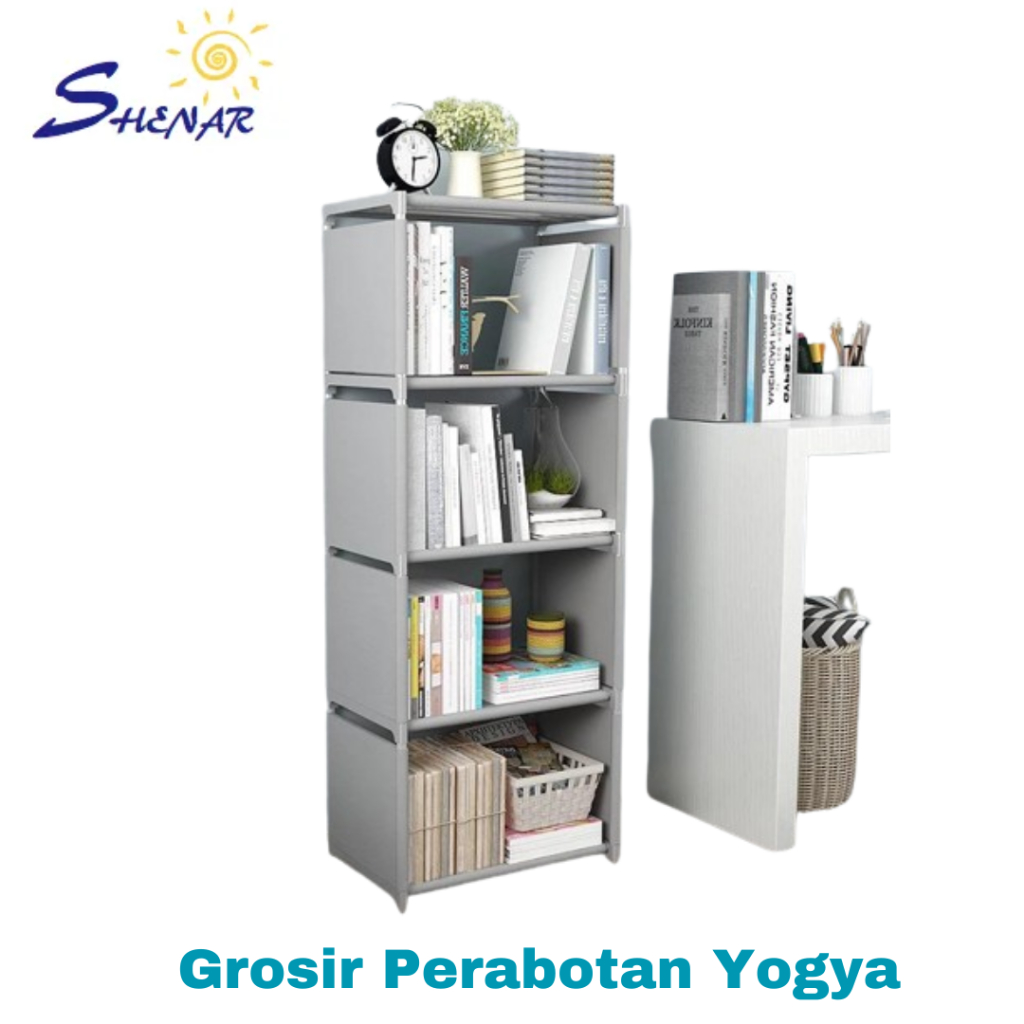 Jual Rak Buku 5 Susun Tingkat Kain Non Woven dari Pipa Besi Merk Shenar ...