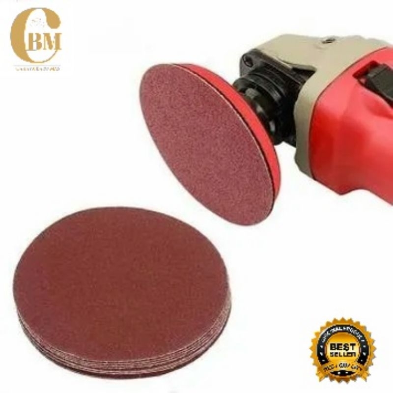 Jual Amplas Bulat Velcro 4 inch 60pcs s/d 100pcs Grit Halus Sedang ...
