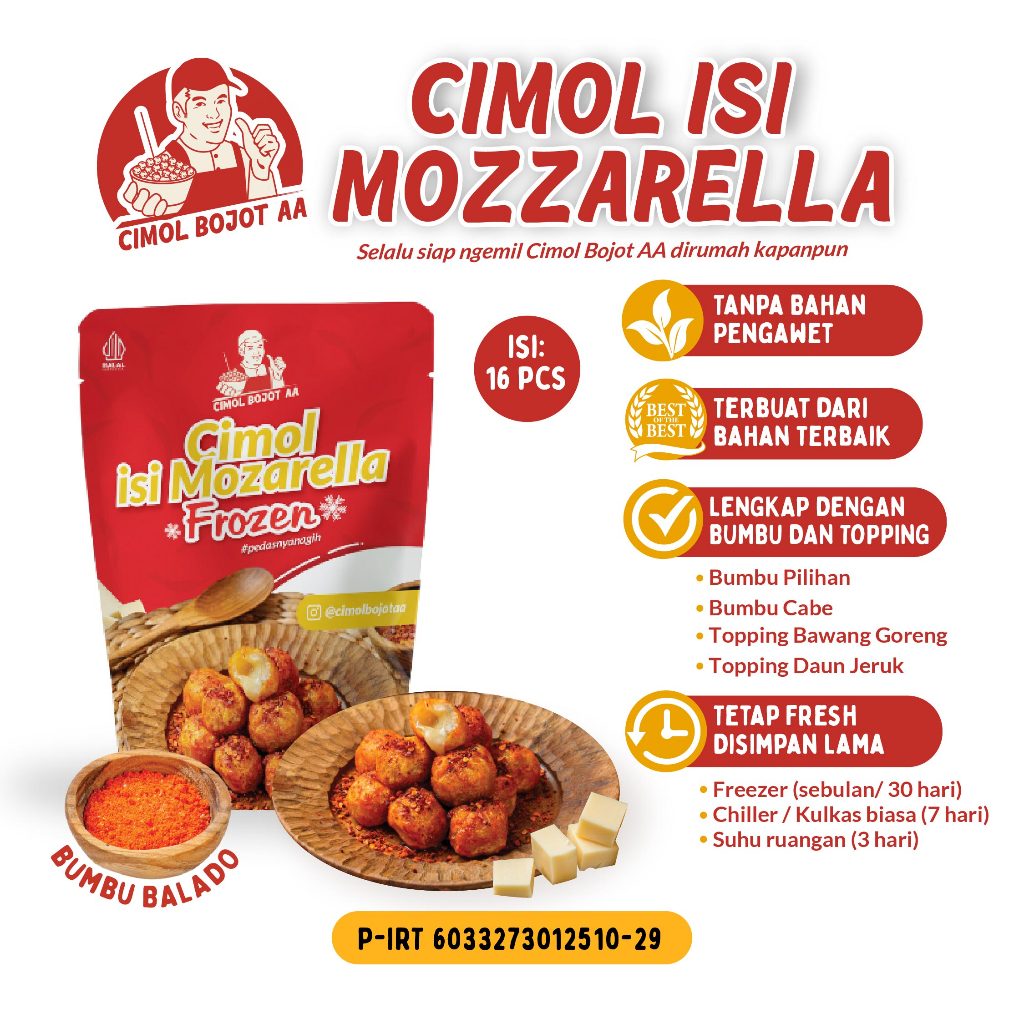 Jual Cemilan Cimol Mozzarella/Cimol Bojot AA Mozzarella Frozen Food ...