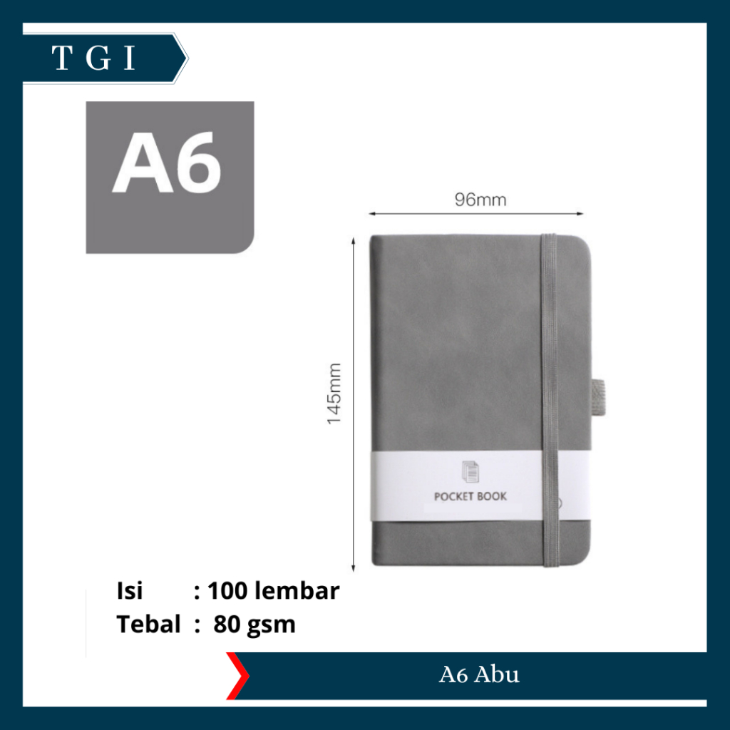 Jual TGI - BUKU TULIS MEMO MOTIF BERGARIS 3 UKURAN NOTEBOOK COVER KULIT A7 A6 A5 BUKU DIARY ...